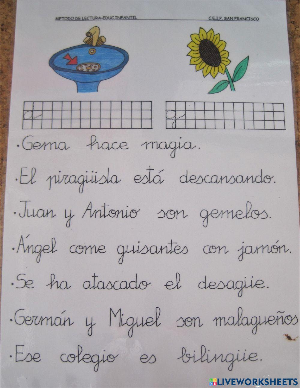 Fonema ga go gu exercise | Live Worksheets