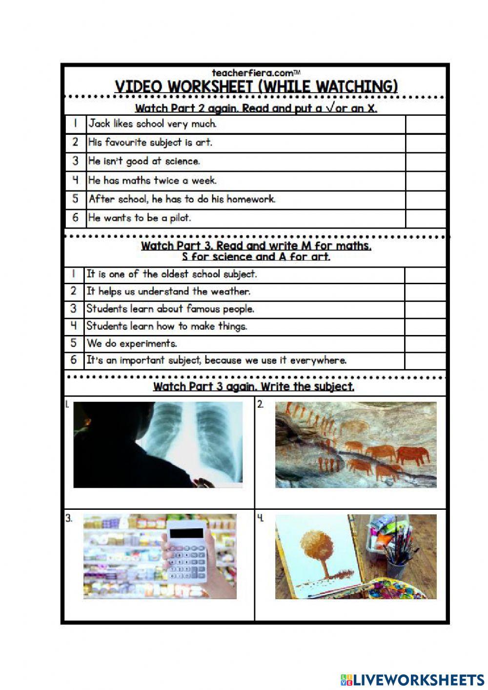 Year 4 VW My week worksheet | Live Worksheets