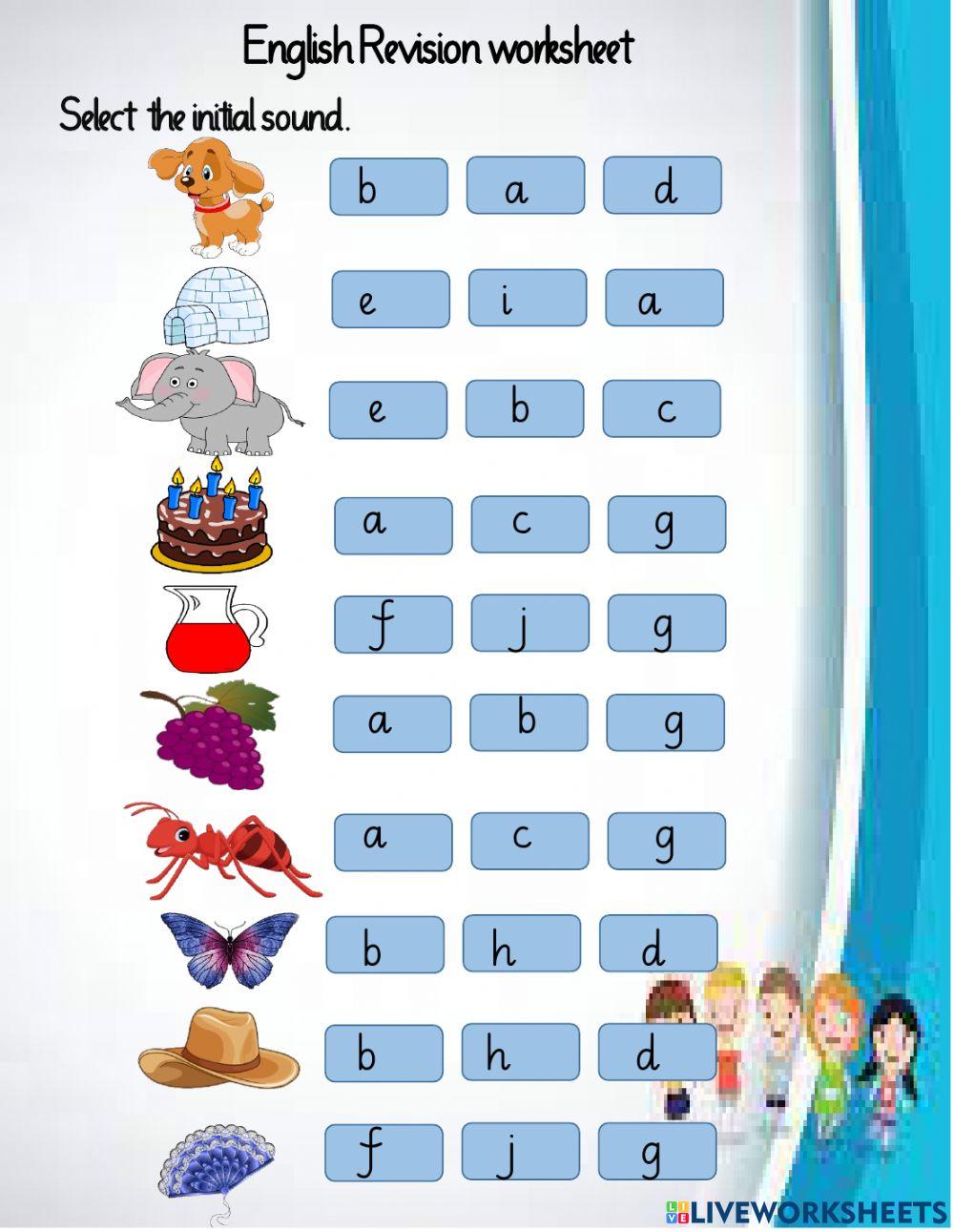 A-j interactive worksheet | Live Worksheets