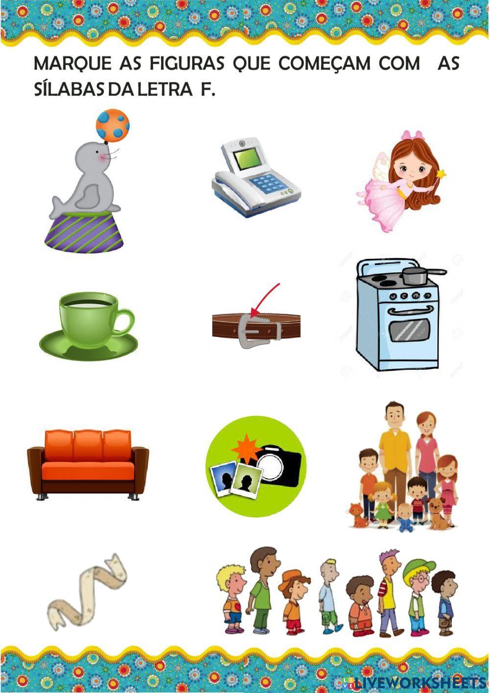 Letra F online worksheet for 2º ano | Live Worksheets