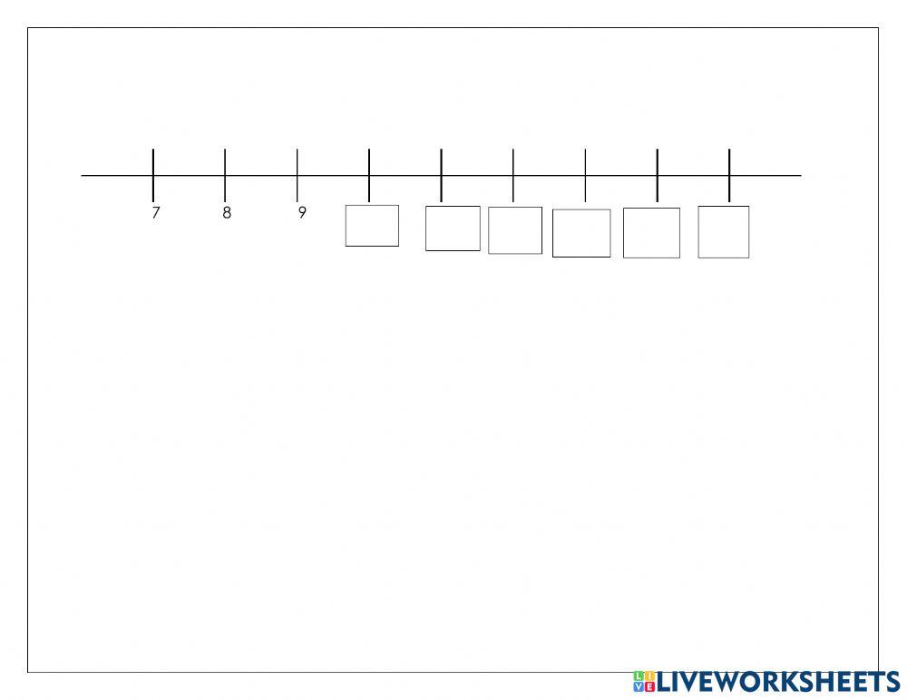Number lines interactive worksheet | Live Worksheets