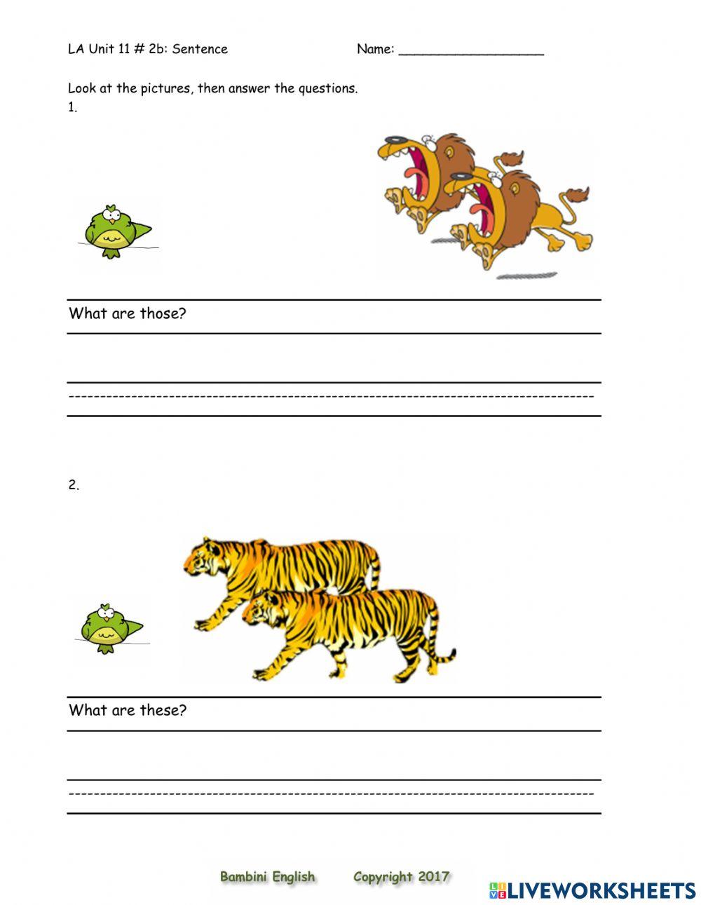 Simple Sentences 2 1026406 | TeacherJustin123 | Live