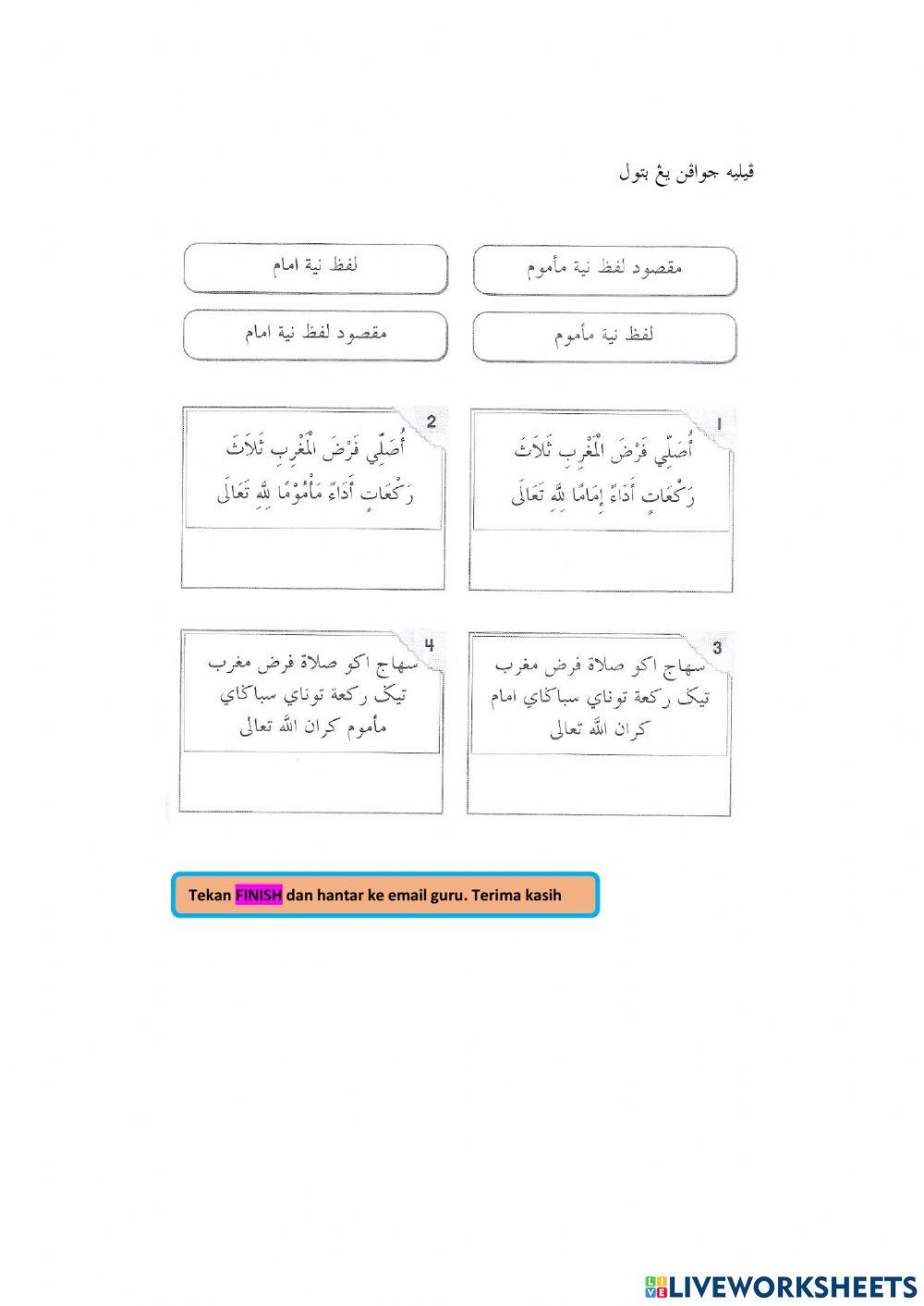 Pendidikan islam tahun 5 online activity for tahun 5 | Live Worksheets