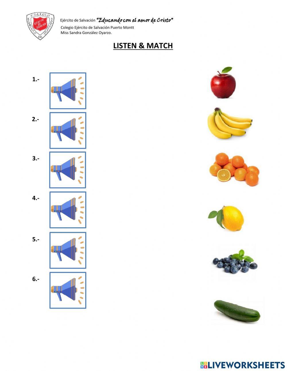 Listen and match - it is & thery are worksheet | Live Worksheets