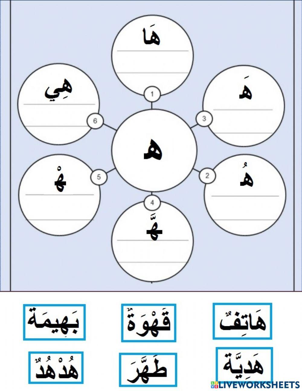 Bahasa arab tahun 2 - Huruf Ha worksheet | Live Worksheets