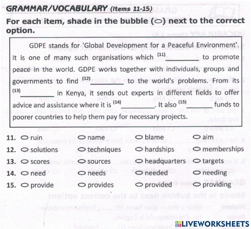 S2 g12 l12 g-v interactive worksheet | Live Worksheets