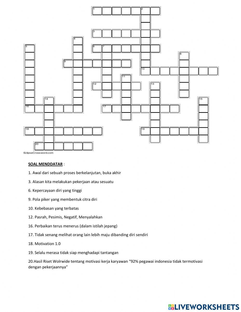 TTS Assessment leader worksheet | Live Worksheets