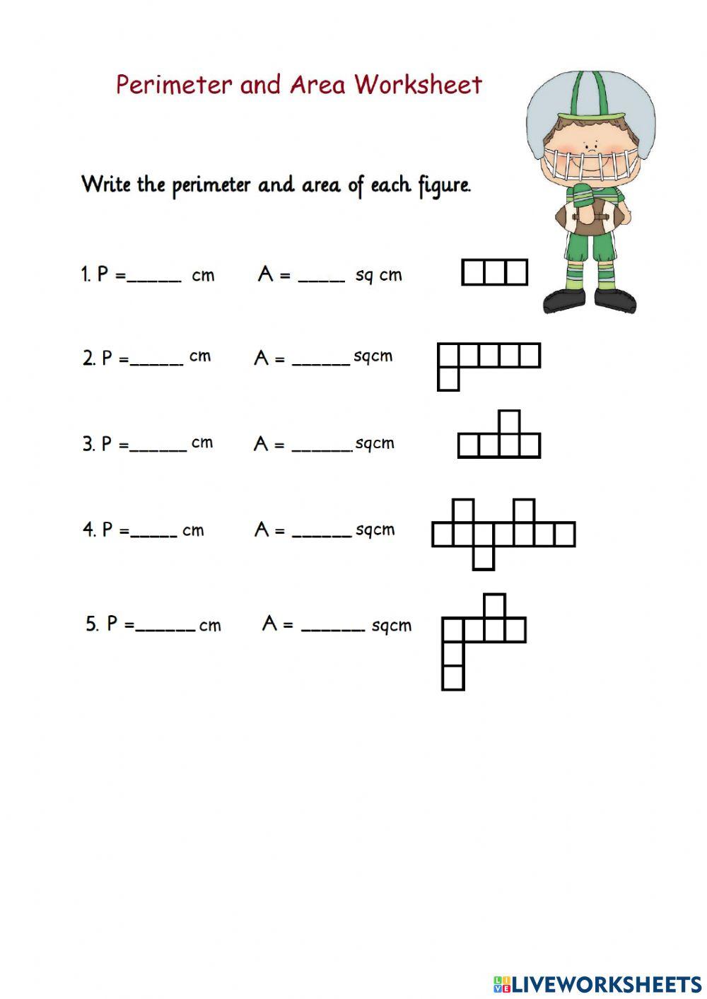 Area and Perimeter with boxes online exercise for | Live Worksheets