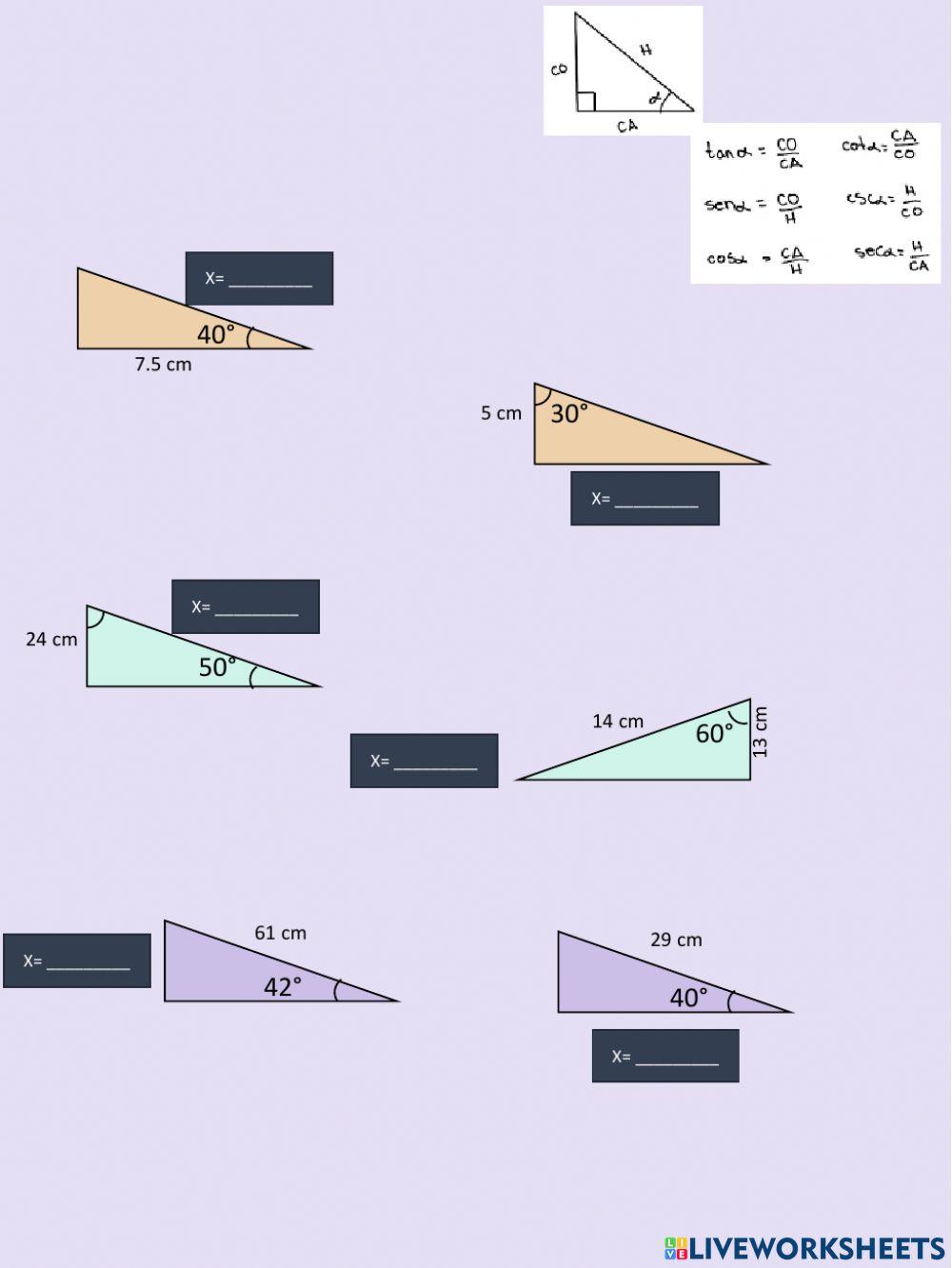 Funciones trigo… | Free Interactive Worksheets | 1028149