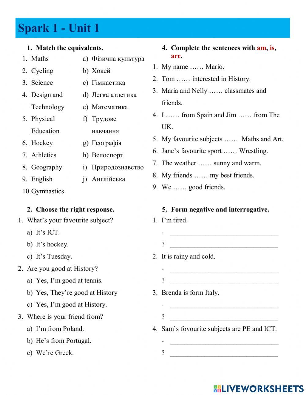 I'm form Italy worksheet | Live Worksheets