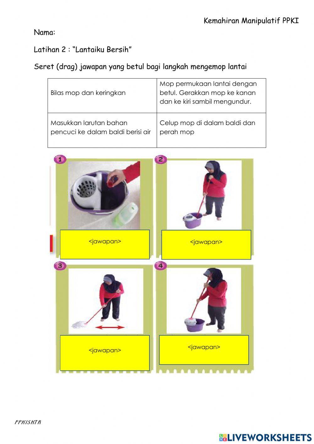 Lantaiku Bersih (KM PPKI) worksheet | Live Worksheets