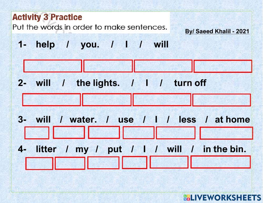 Future interactive exercise for 6 | Live Worksheets