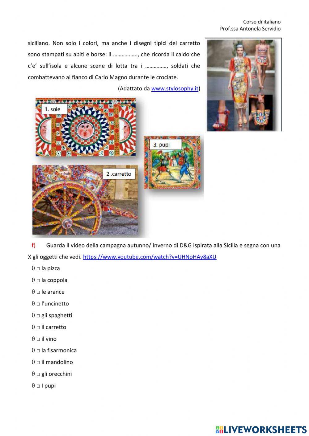 La moda in Italia online exercise for | Live Worksheets