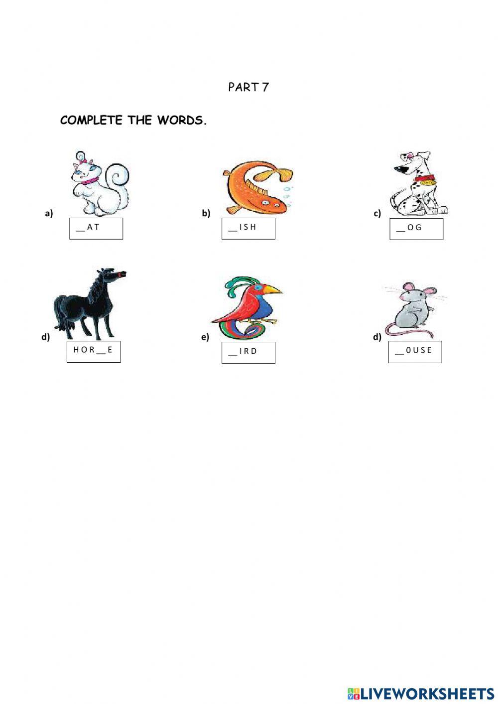 Prep 1 units 3-5 worksheet | Live Worksheets