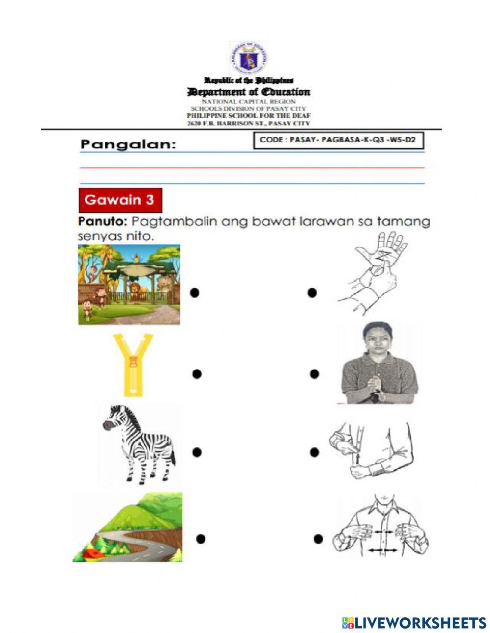 Pagbasa-Zz worksheet | Live Worksheets