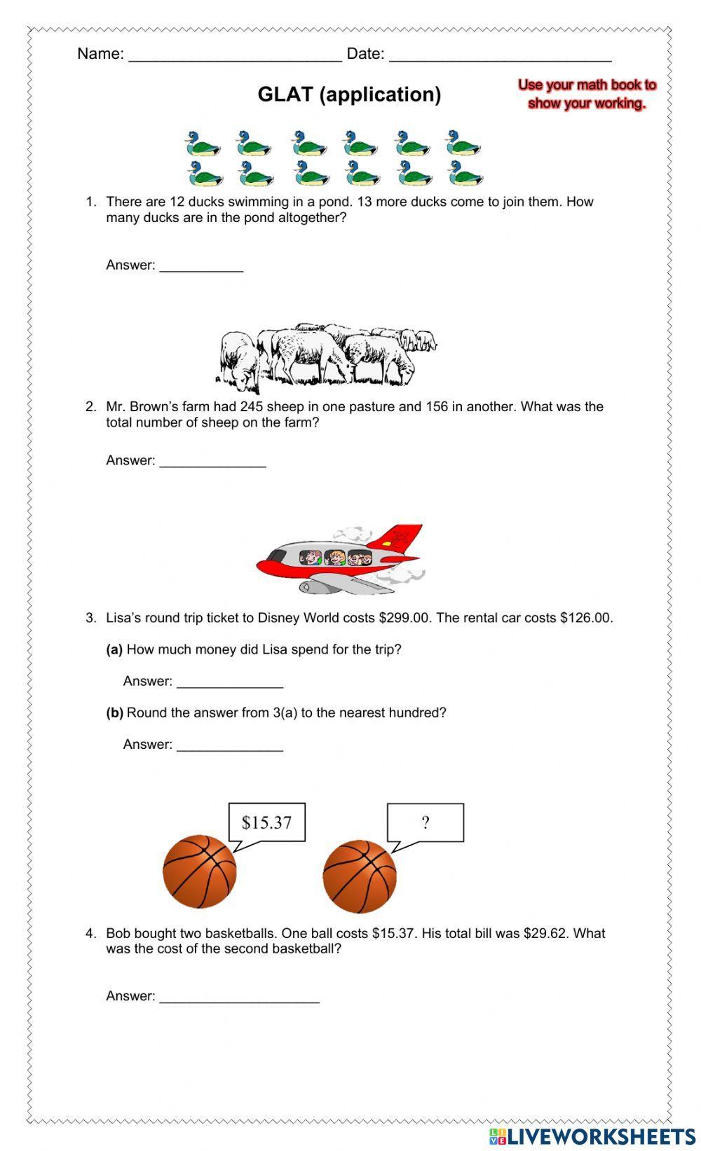 GLAT (application) | Ms. Gierszewski | Live Worksheets GLAT (application) | Ms. Gierszewski | Live Worksheets