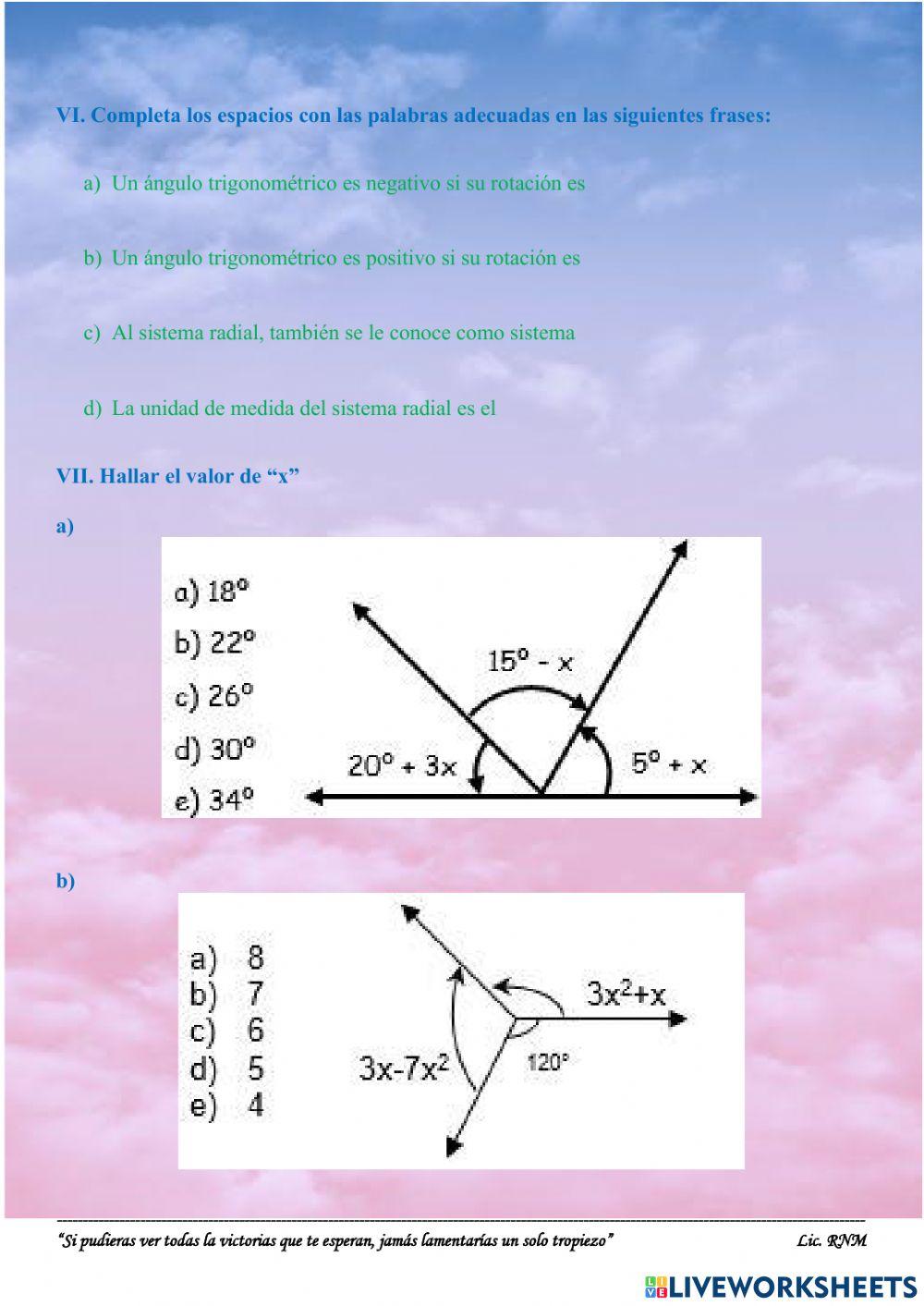 Examen de trigo… | Free Interactive Worksheets | 1031363