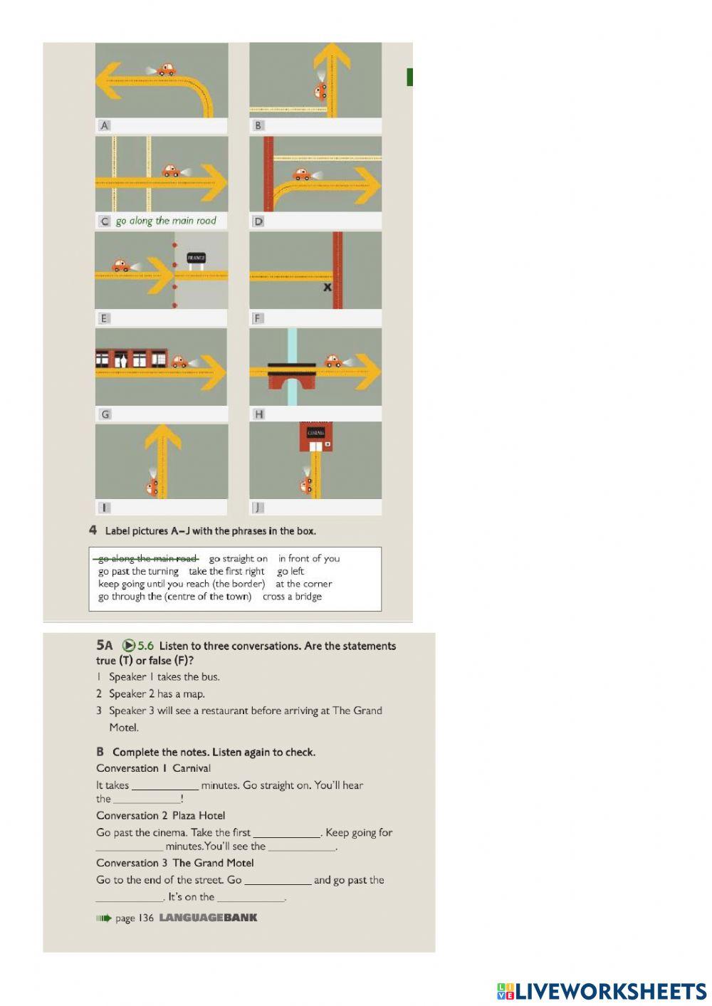 Giving directions 1031747 | Vikachy | Live Worksheets