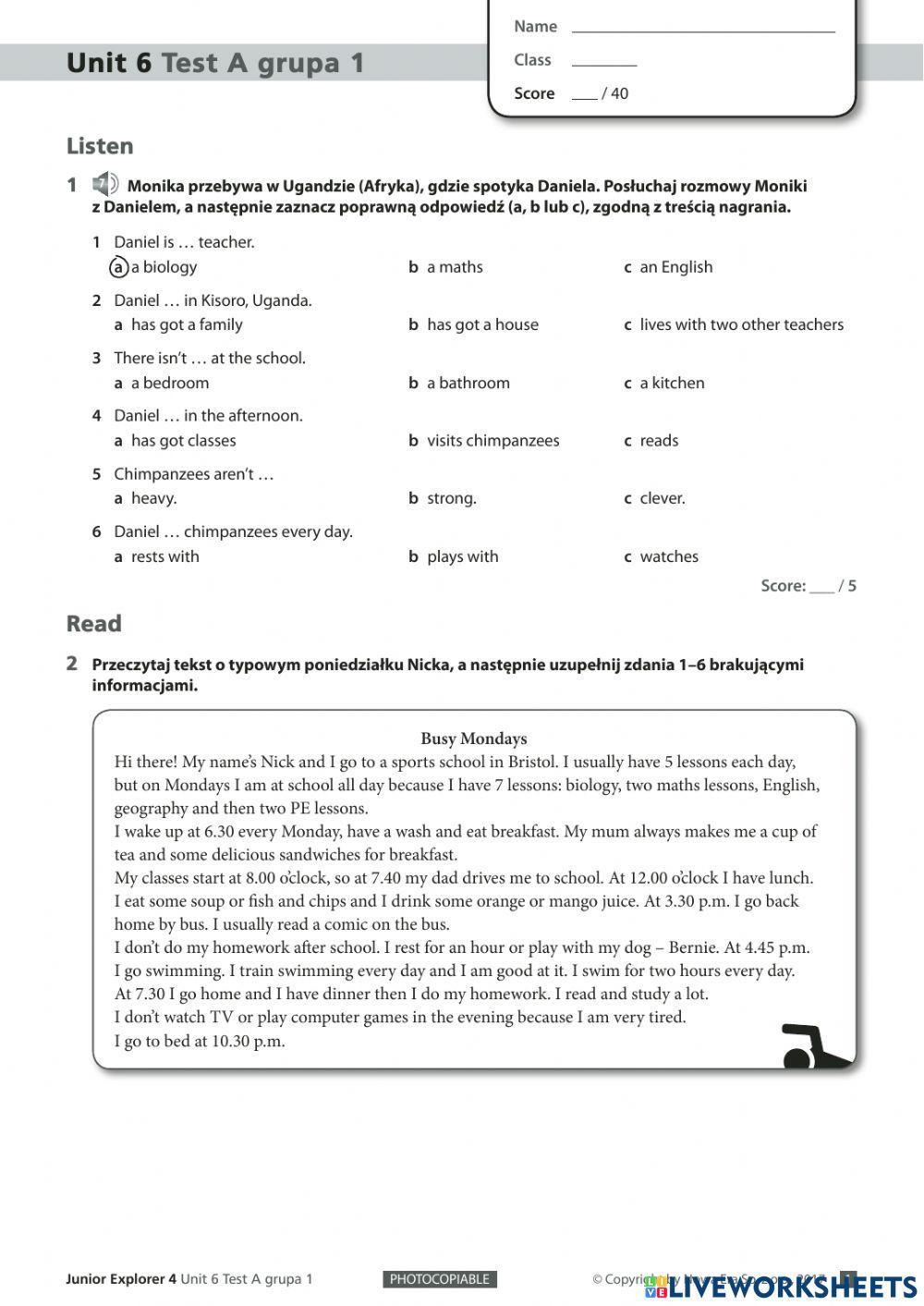 junior explorer… | Free Interactive Worksheets | 6606397