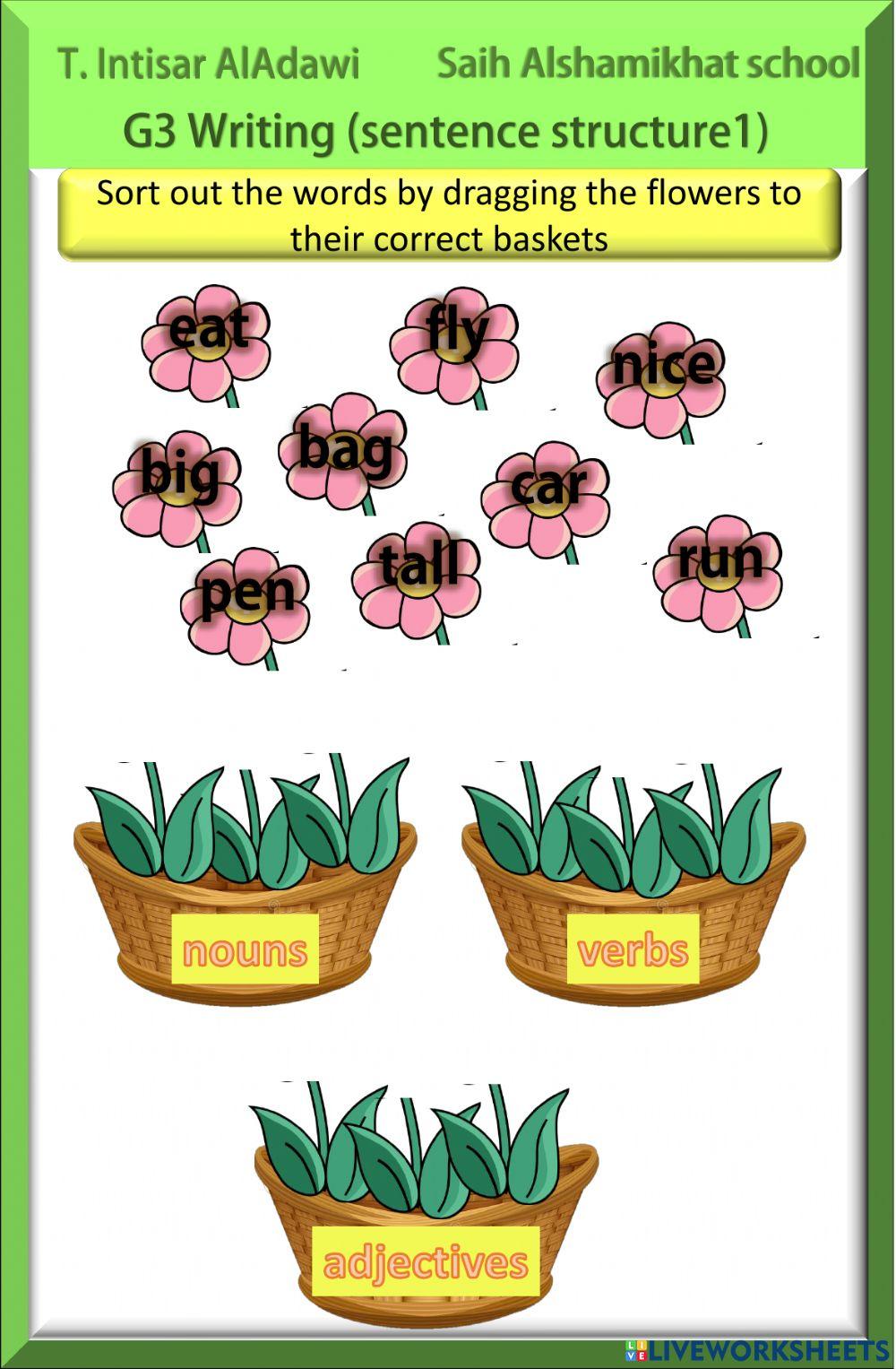 Writing-sentenc… | Free Interactive Worksheets | 1038319