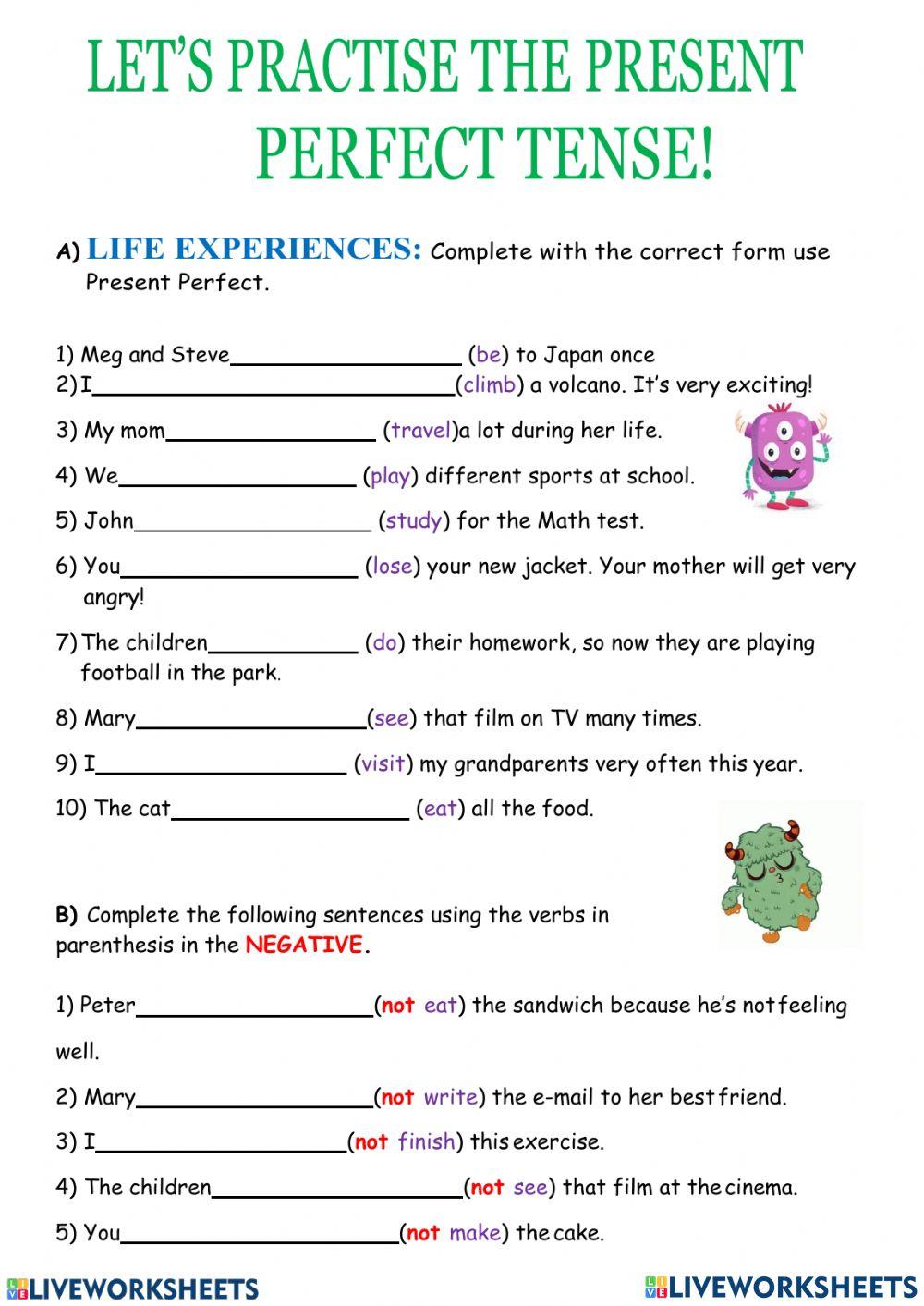 The Present Perfect Tense | Olga Lucia Salcedo Melo