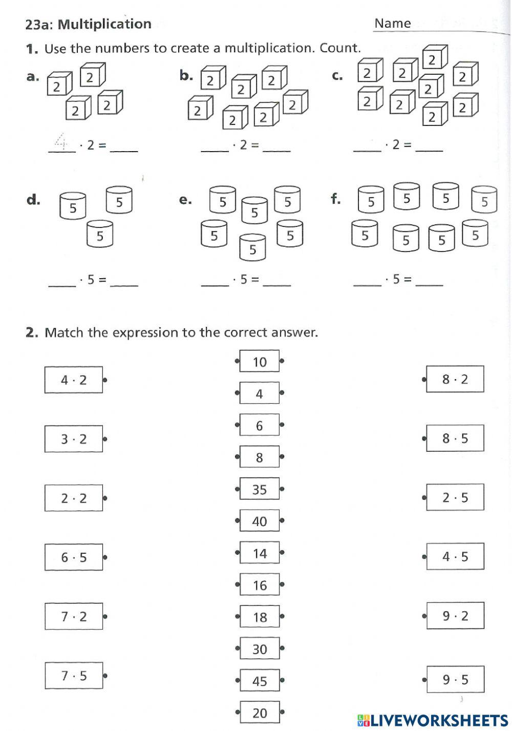 Star Maths 23A worksheet | Live Worksheets