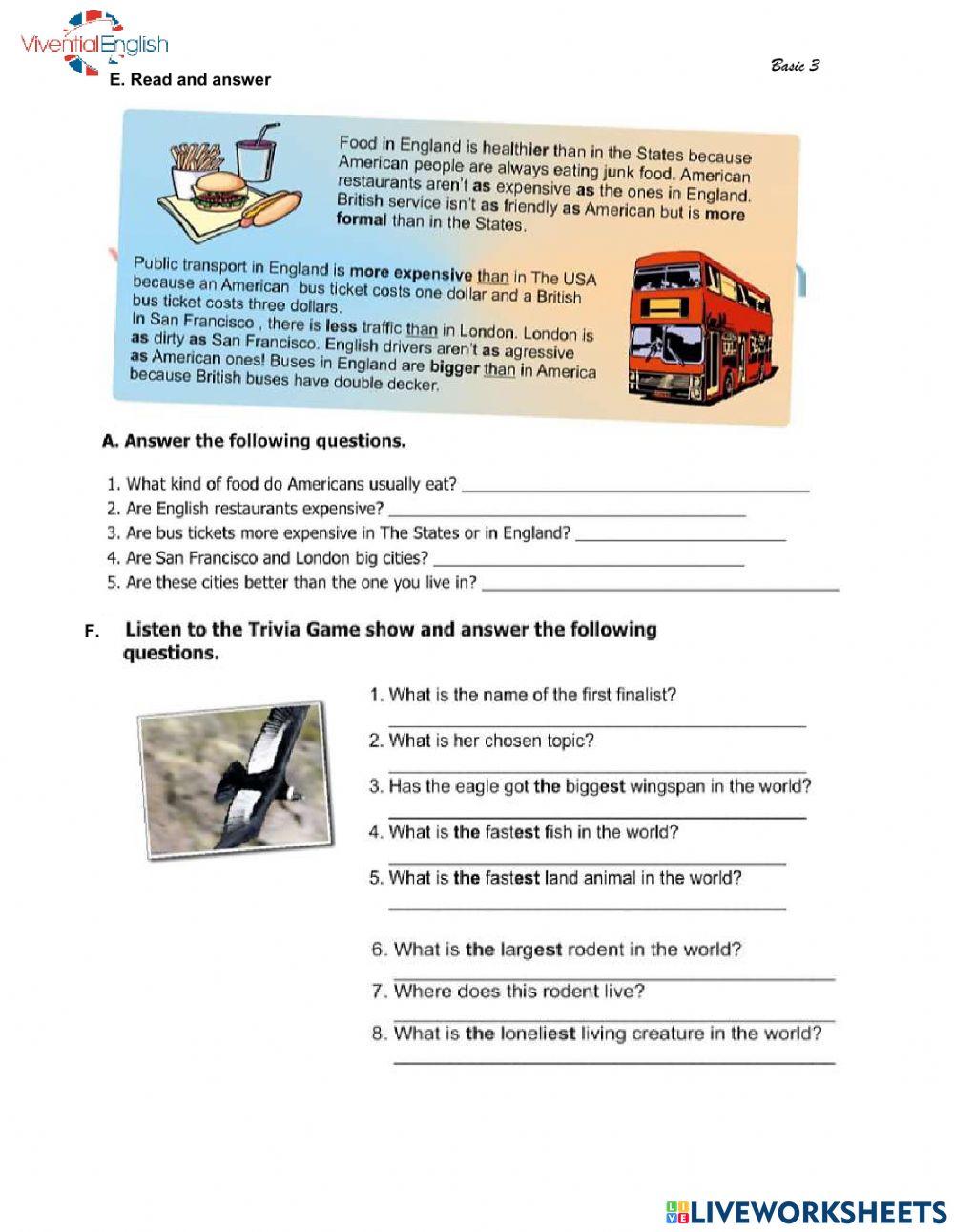 B3-vivential practice 2 worksheet | Live Worksheets