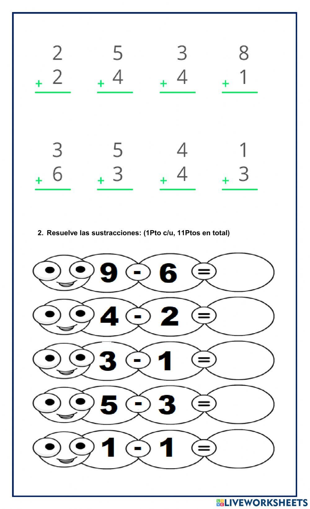 Suma Y Resta Simples Sumas: Simples Y Llevando + Ejemplos Y Ejercicios