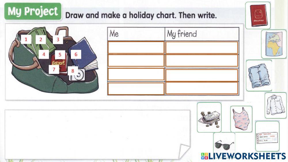 What's in your bag? worksheet | Live Worksheets