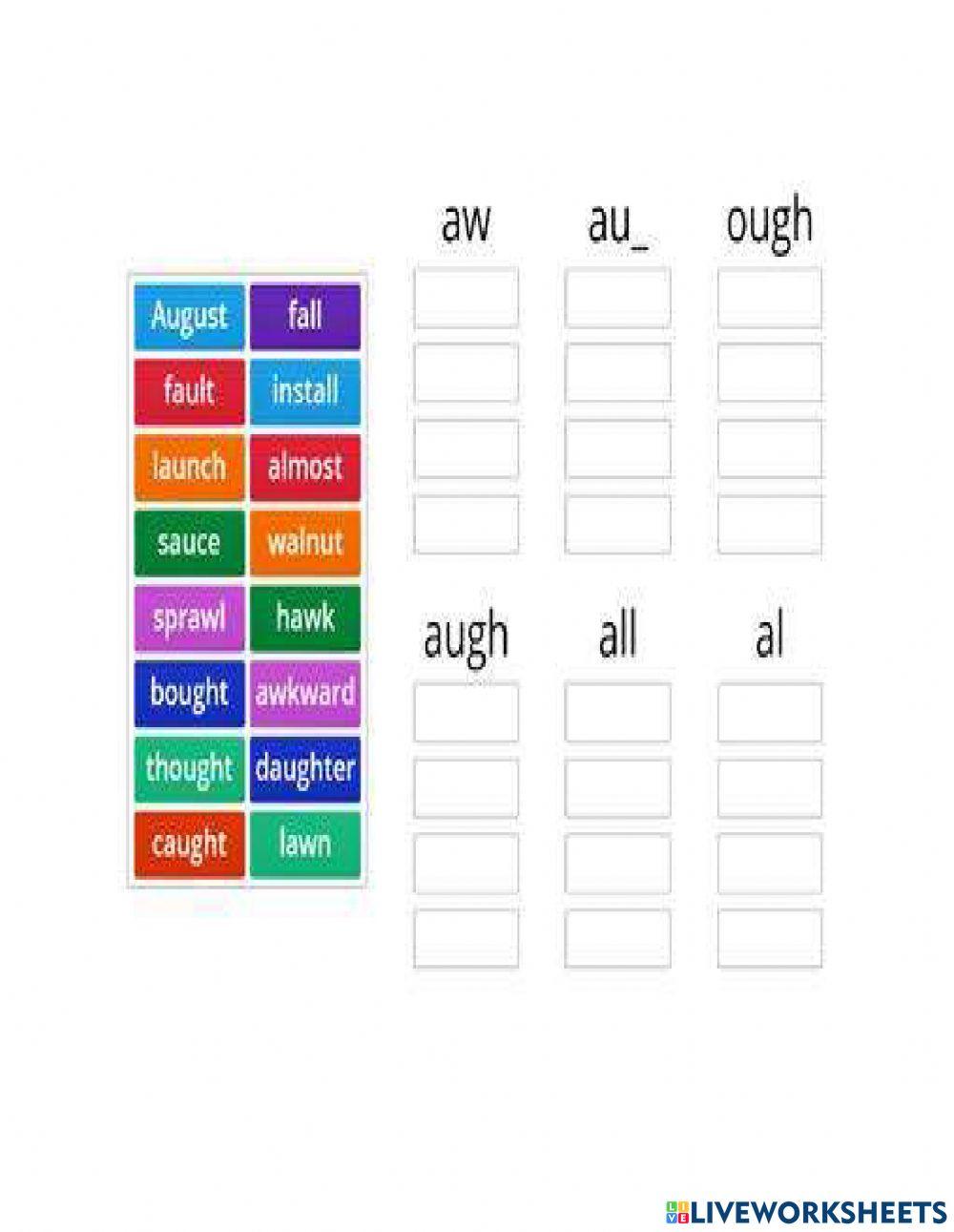 Consonants And Vowels Patterns Online Exercise For Live Worksheets