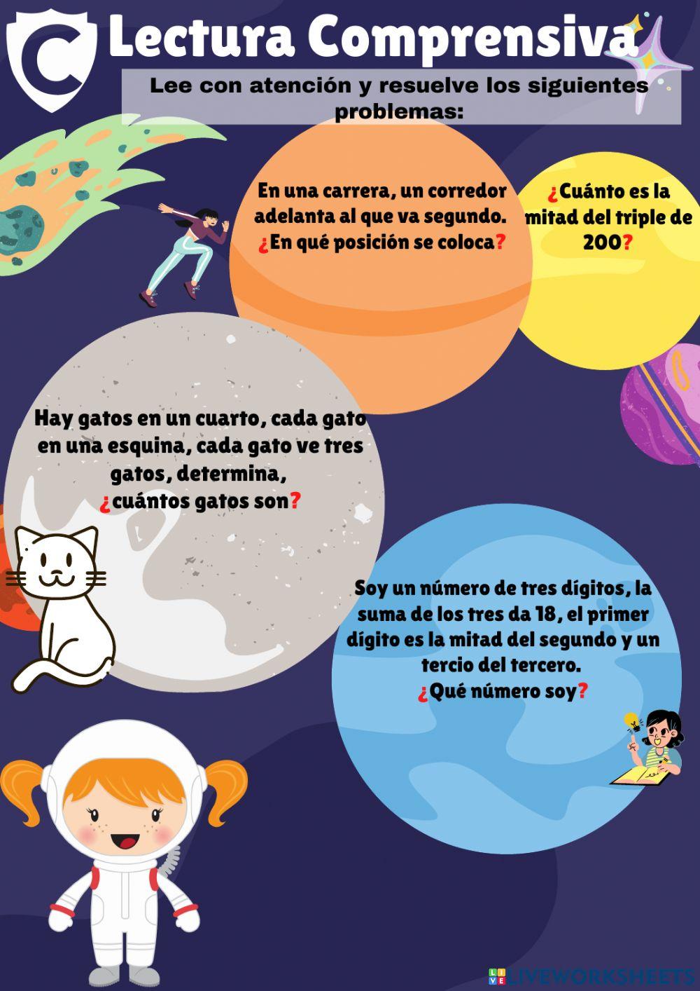 Lectura Comprensiva 1 interactive activity | Live Worksheets
