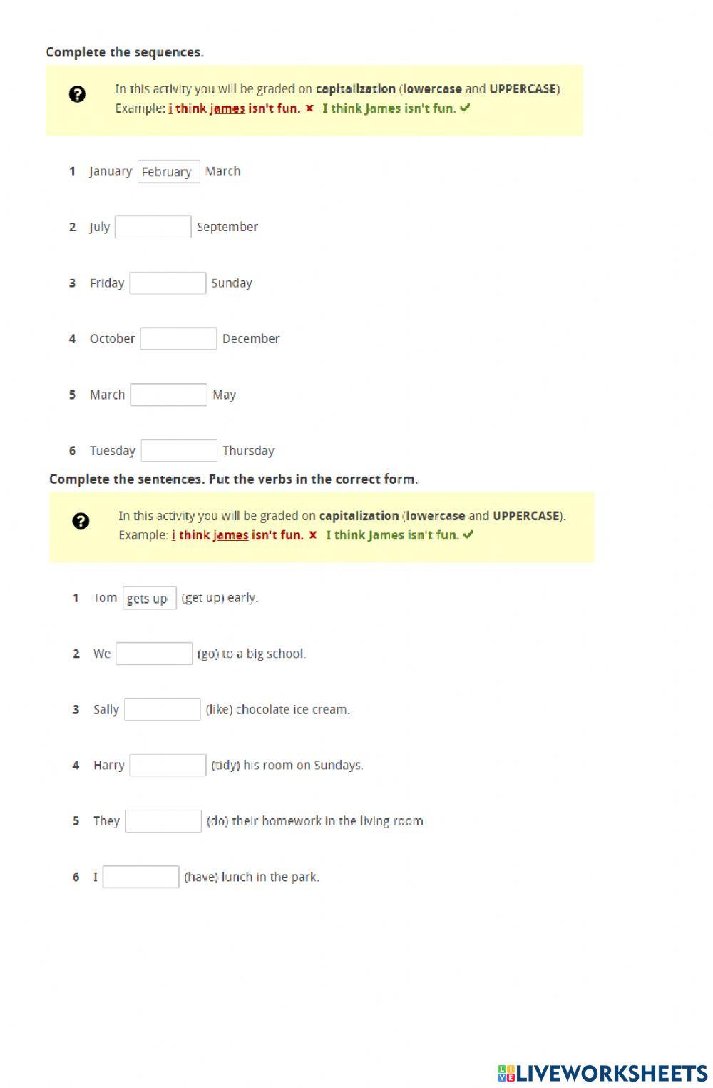 Homework 3 - Teens 3 worksheet | Live Worksheets