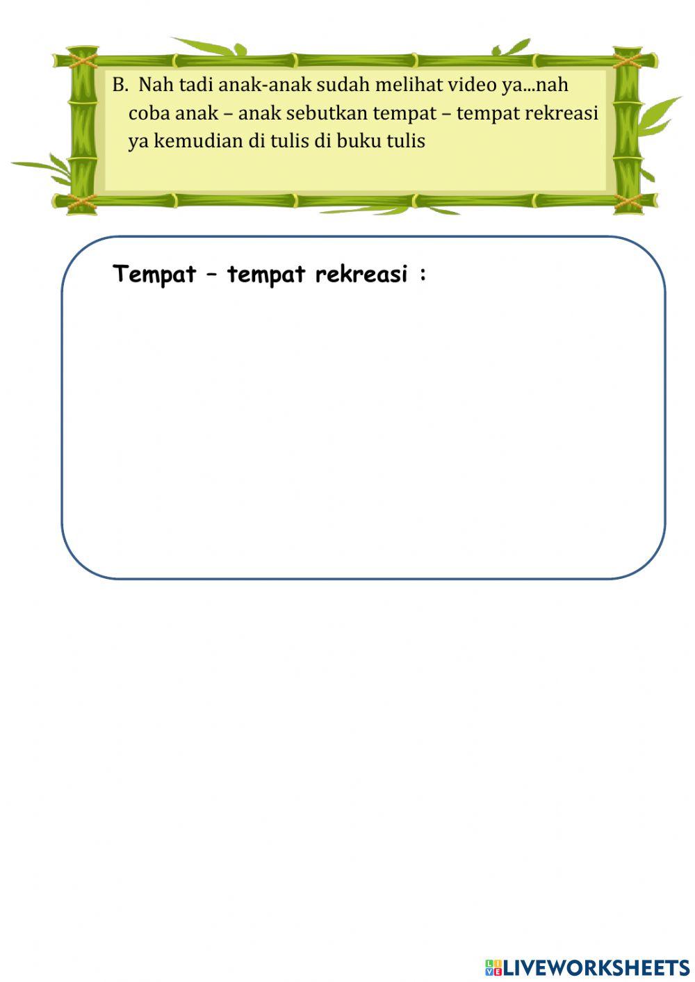Pengayakan tema rekreasi 1037541 | henimargoutami | Live