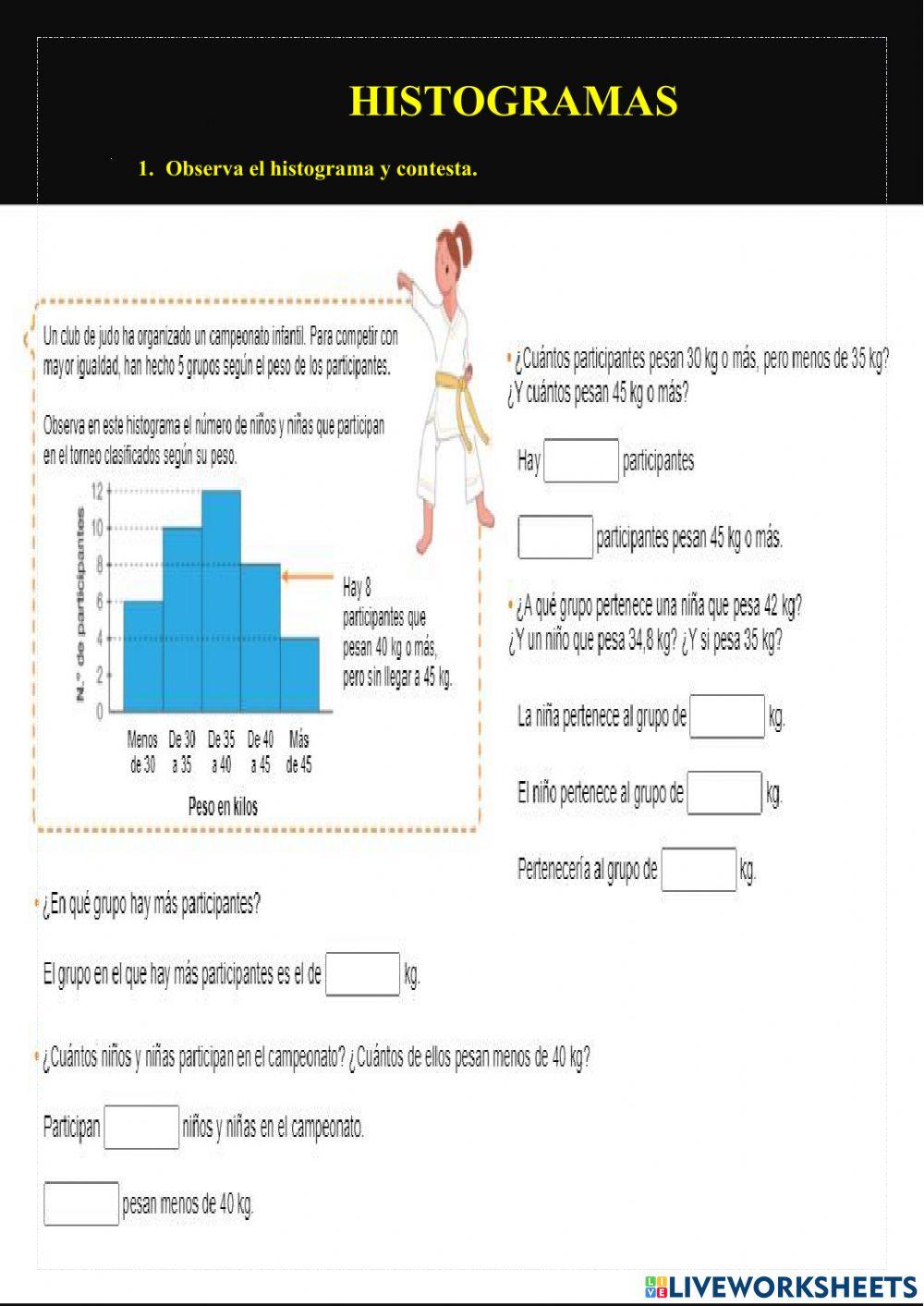 Hoja De Trabajo De Histograma