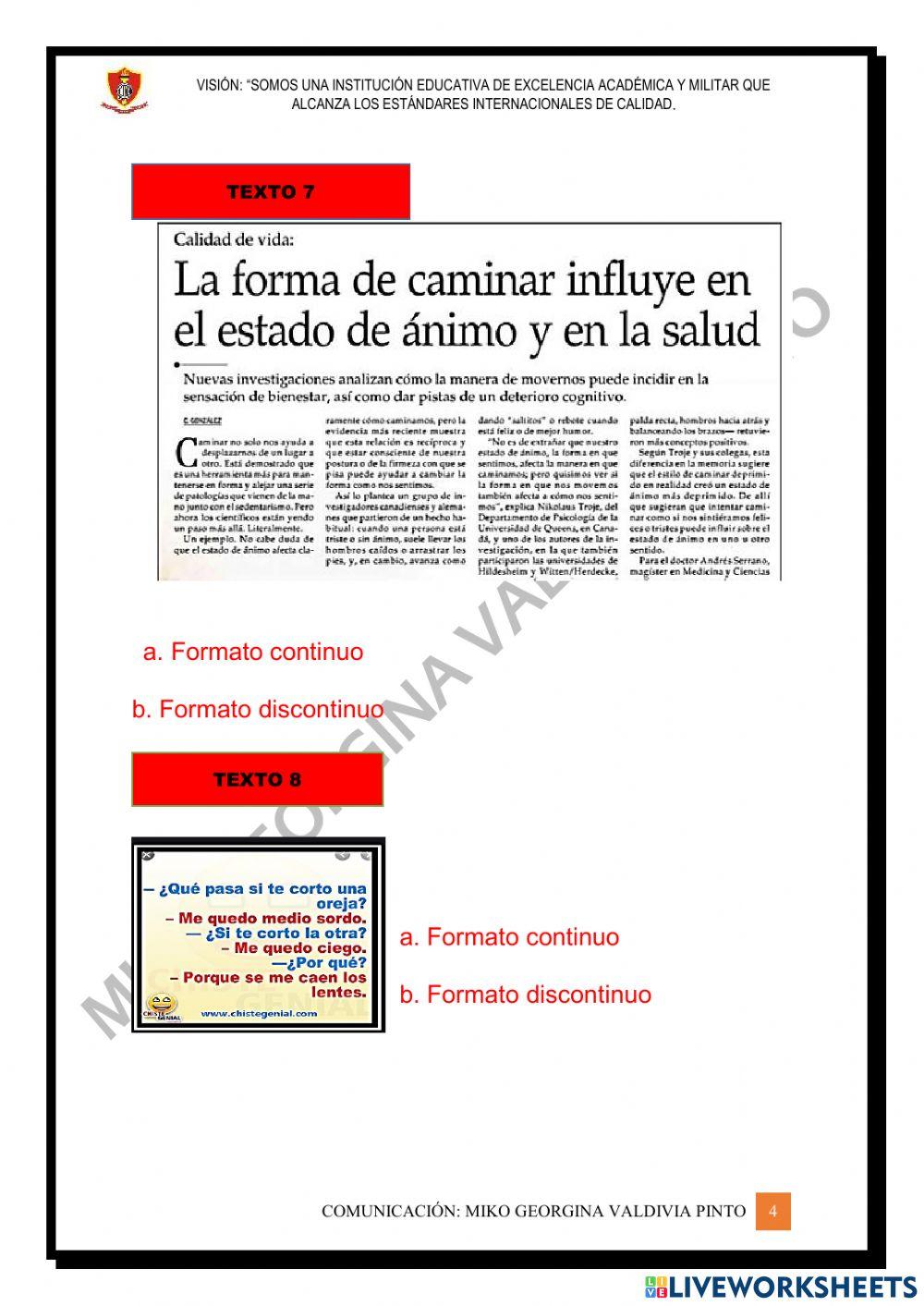 FORMATOS DE TEXTOS 3047643 | Miko Georgina Valdivia Pinto