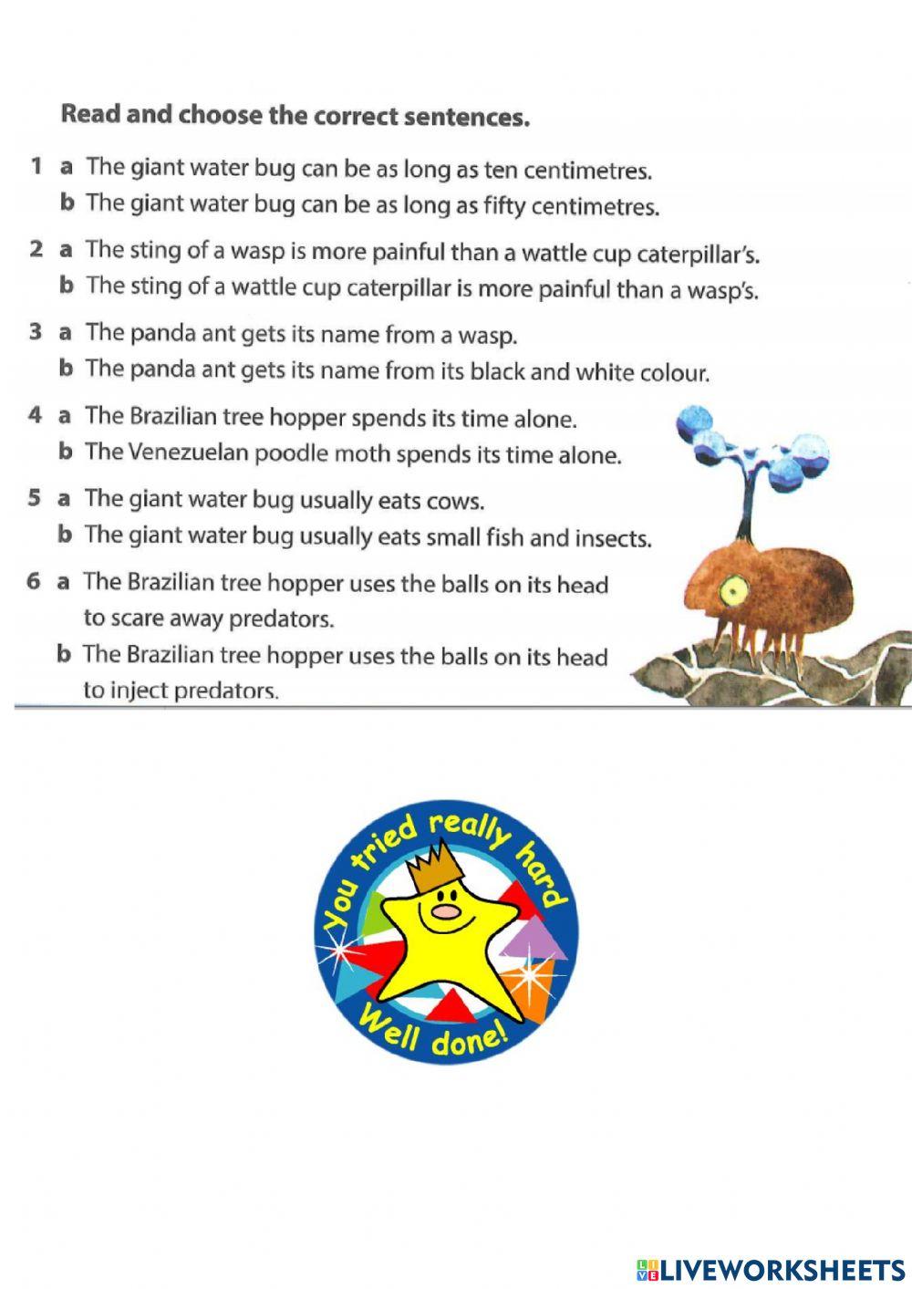 Reading chapter 4 worksheet | Live Worksheets