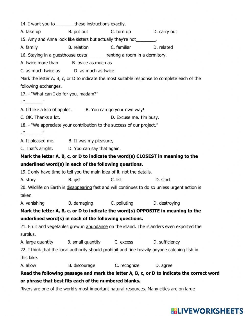 P6 | Free Interactive Worksheets | 1038749