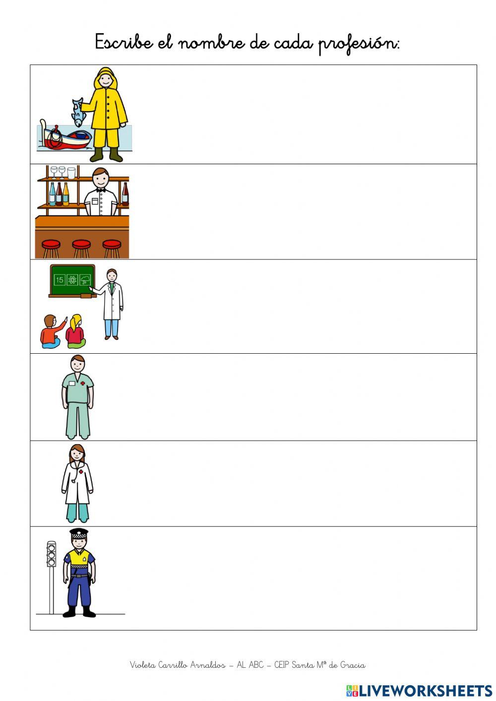 Profesiones online exercise for 1º Primaria | Live Worksheets