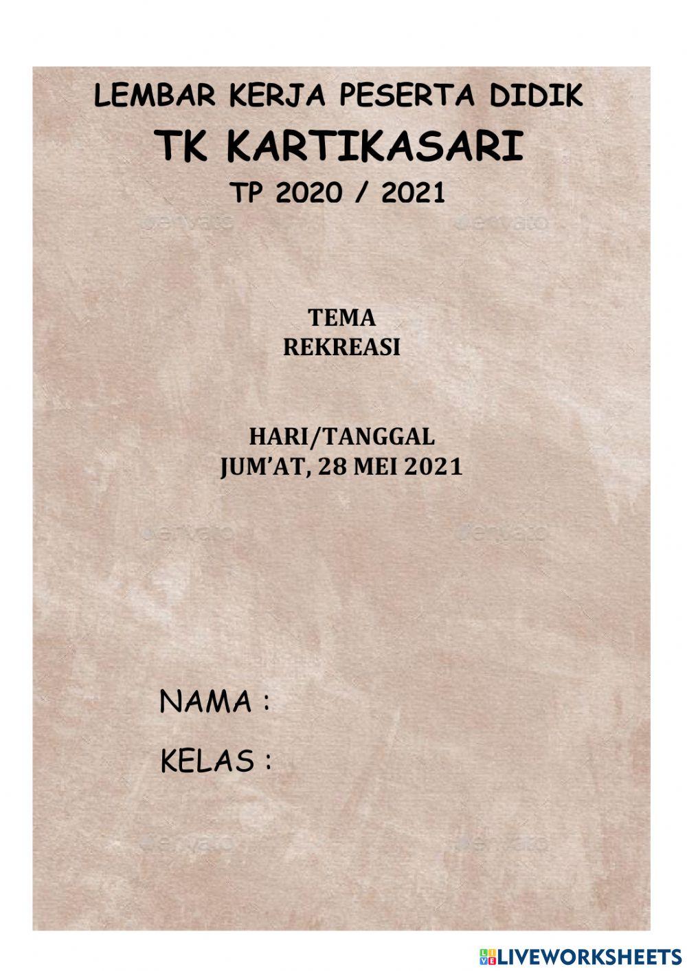 Pengayakan tema rekreasi interactive worksheet | Live Worksheets