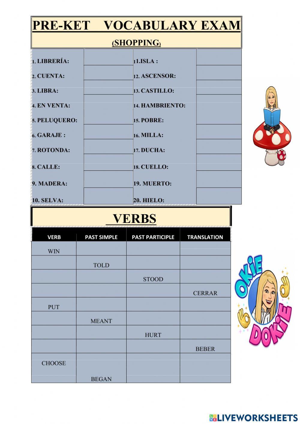Pre-ket mayo 3 worksheet | Live Worksheets