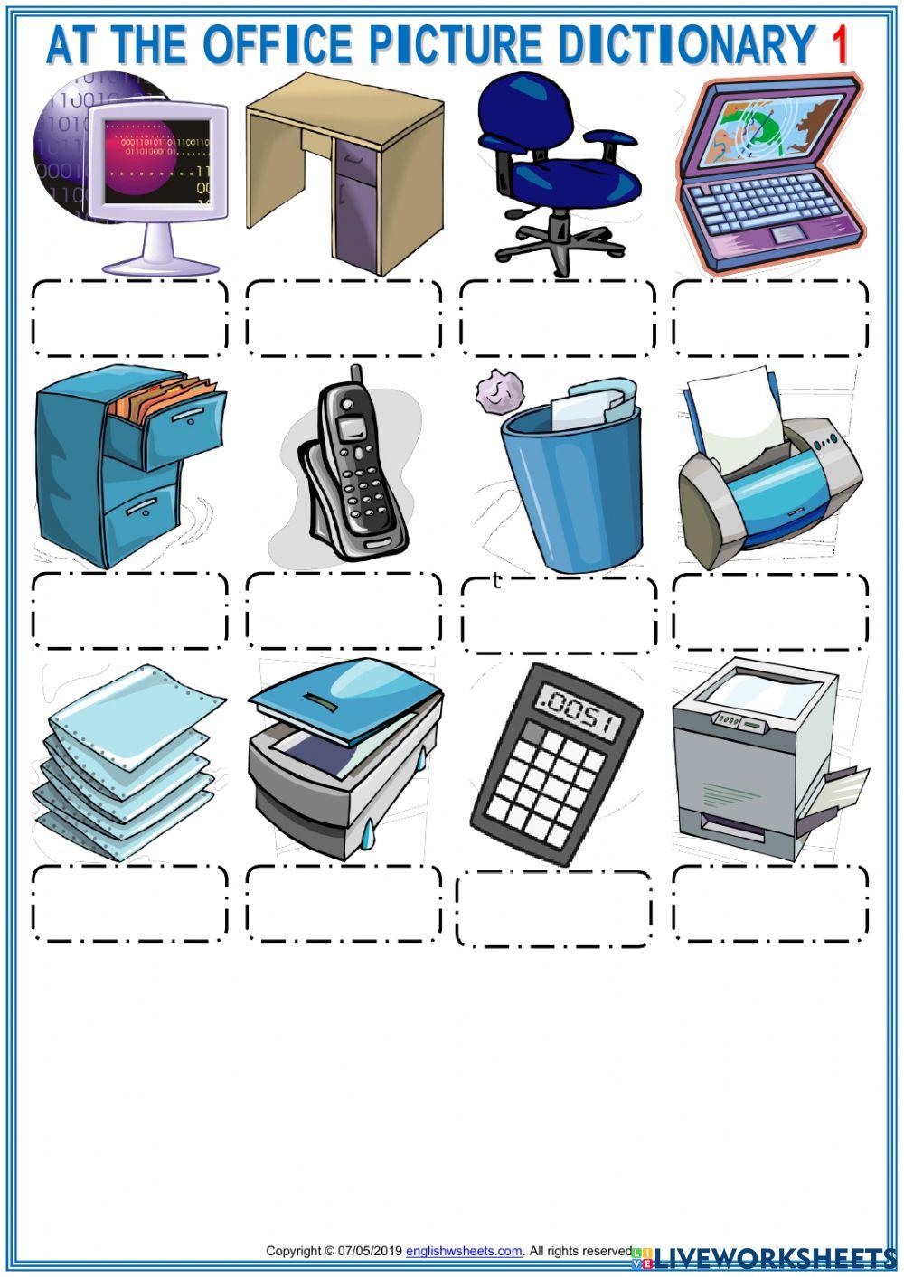 Office vocabulary 3051621 | ERIKABURGOS | Live