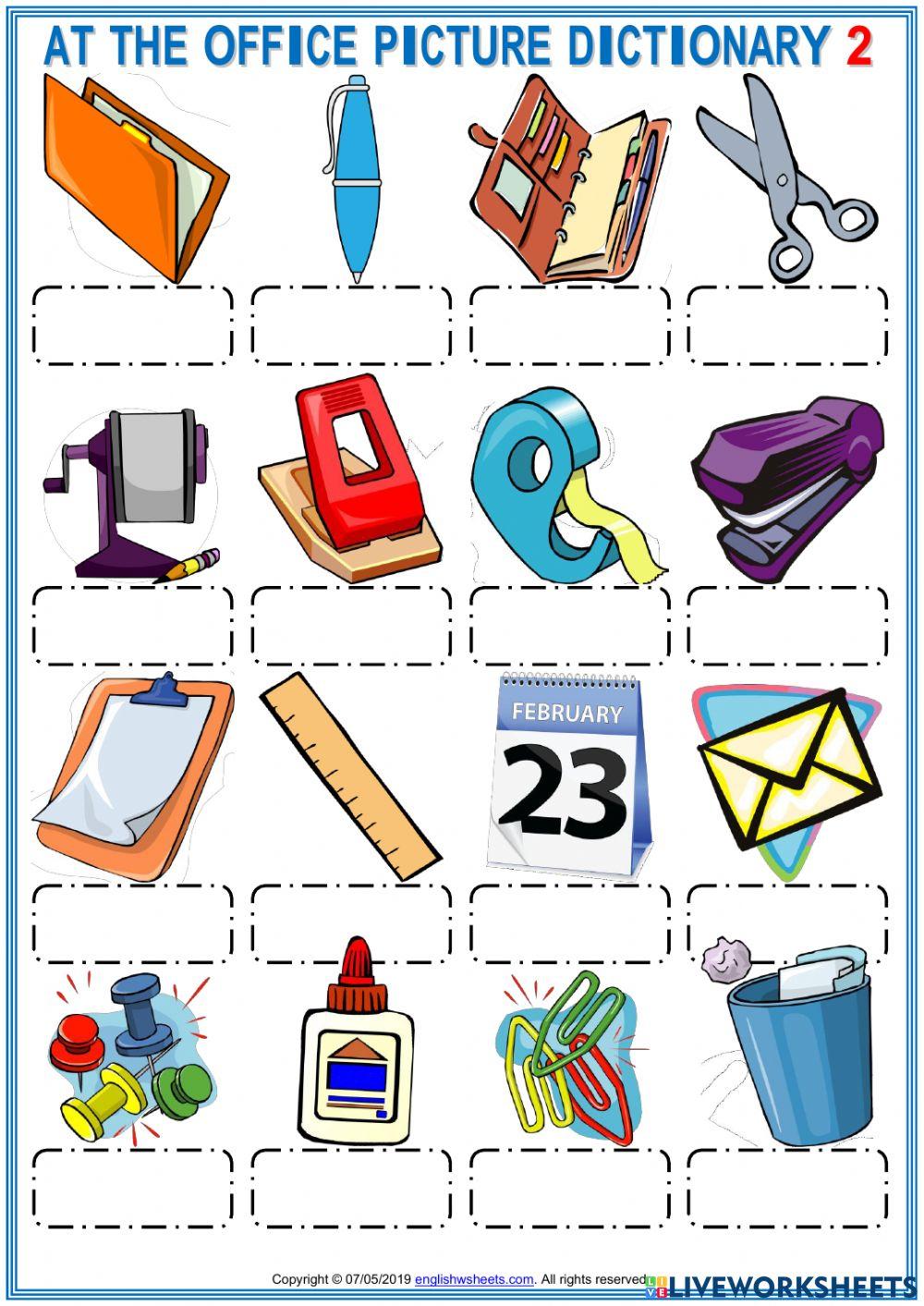 Office vocabulary 3051621 | ERIKABURGOS | Live