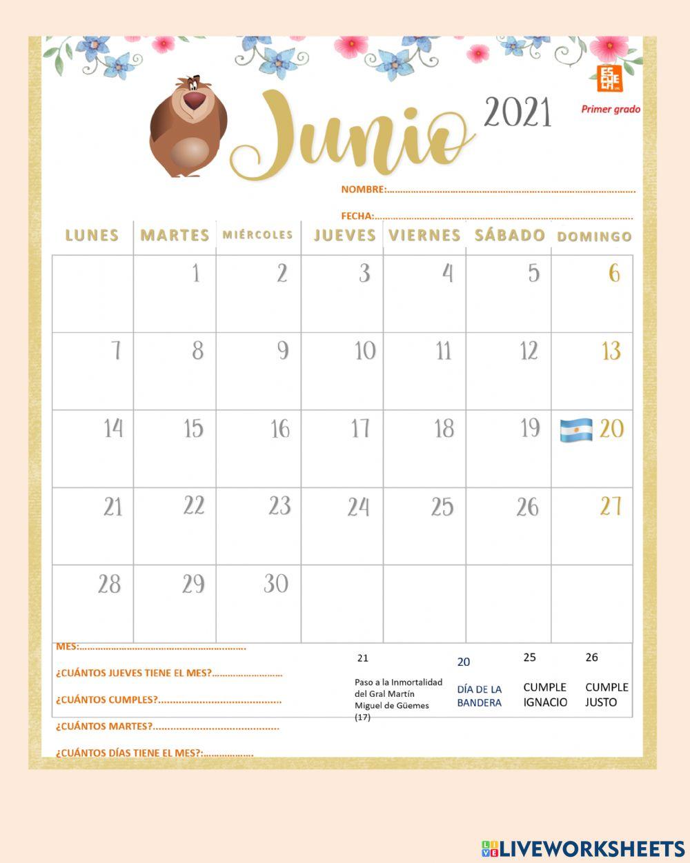 Junio 1039754 | Docente_Ana | Live Worksheets