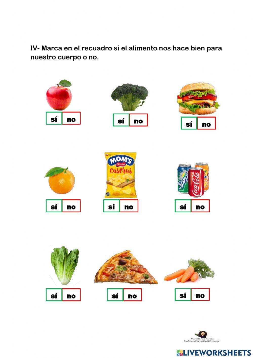 Fruta o verdura interactive worksheet | Live Worksheets
