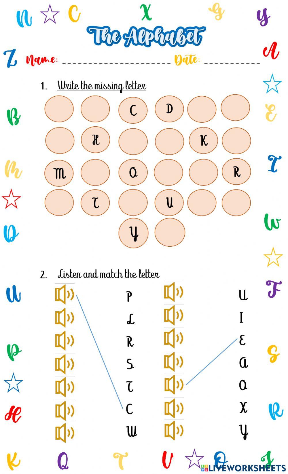 The Alphabet | Free Interactive Worksheets | 1040772