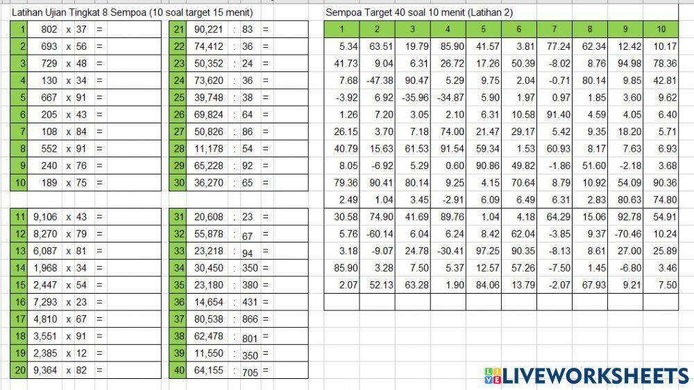 Latihan ujian t… | Free Interactive Worksheets | 1040997