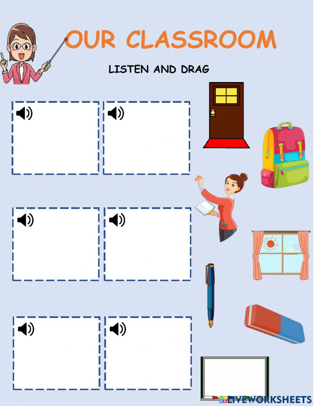 My classroom 1041174 | Gabriela Ariyu | Live Worksheets