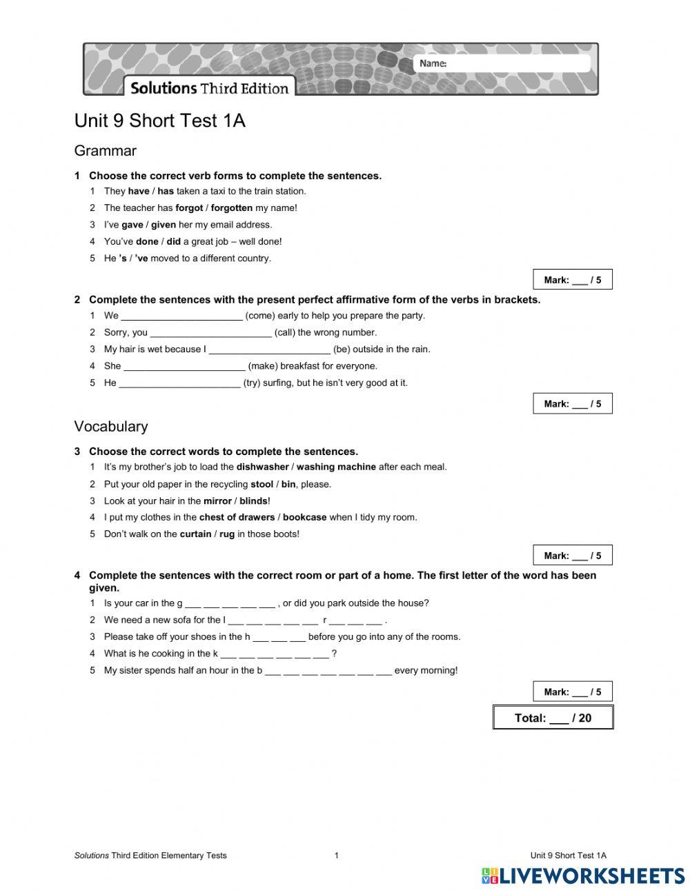 6th grade 9th u… | Free Interactive Worksheets | 5036854
