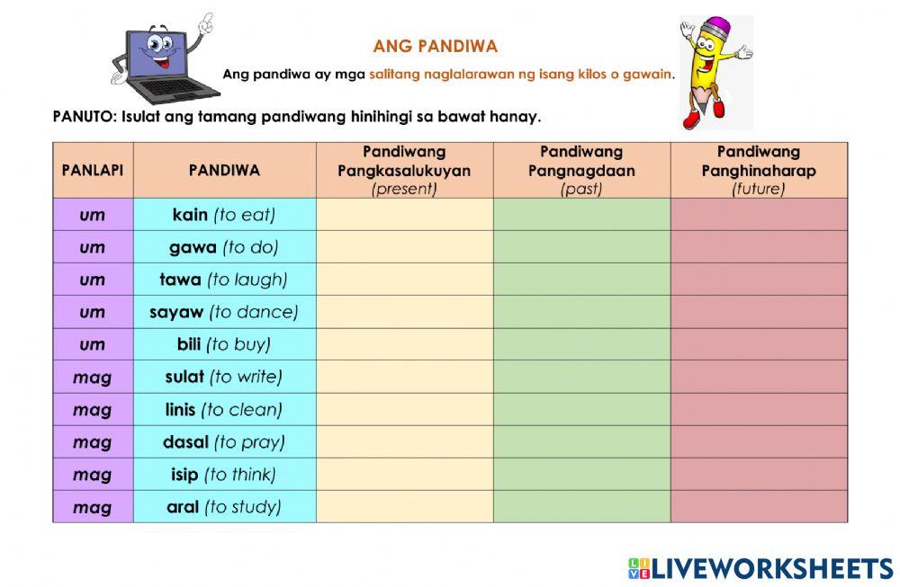 Pagbuo ng mga Pandiwa 5037134 | Dharyl Bernardino | Live