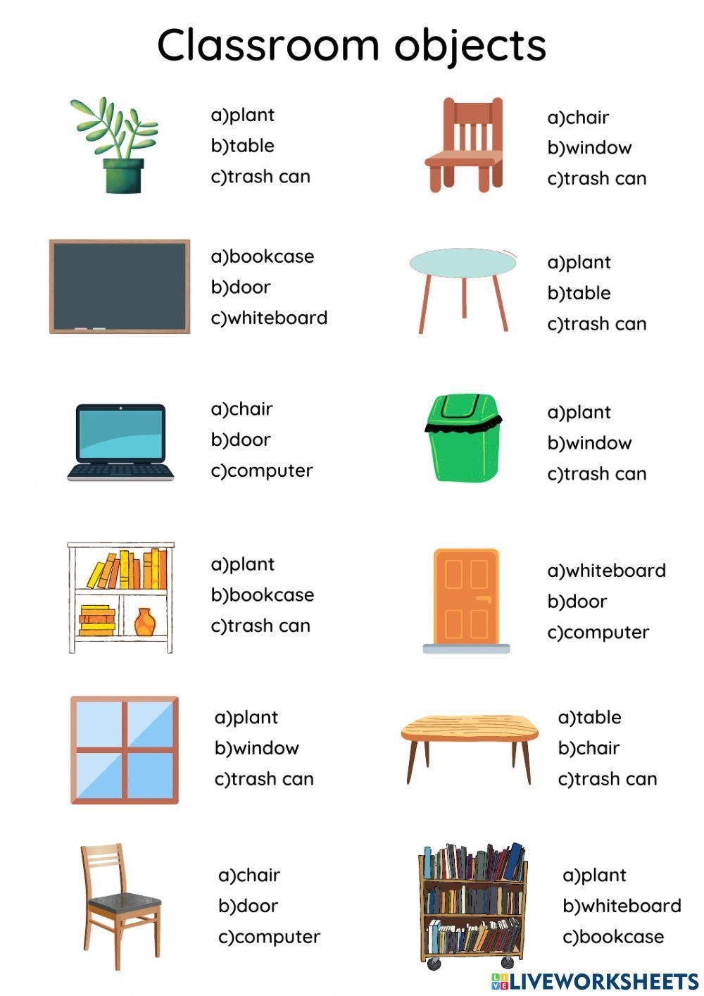 1042174 | Classroom objects | TeacherSD | LiveWorksheets